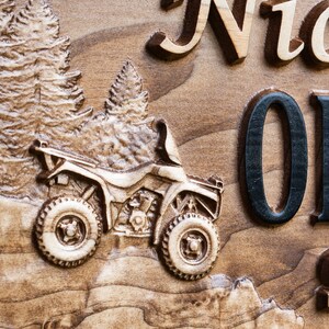 ATV Couples Gift Outdoor Decor Custom Wood Sign Cabin Decor Tree Wood ...