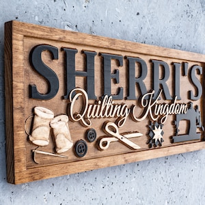 Personalized Quilting Room Sign | Custom Sewing Room Sign | Gift for ...
