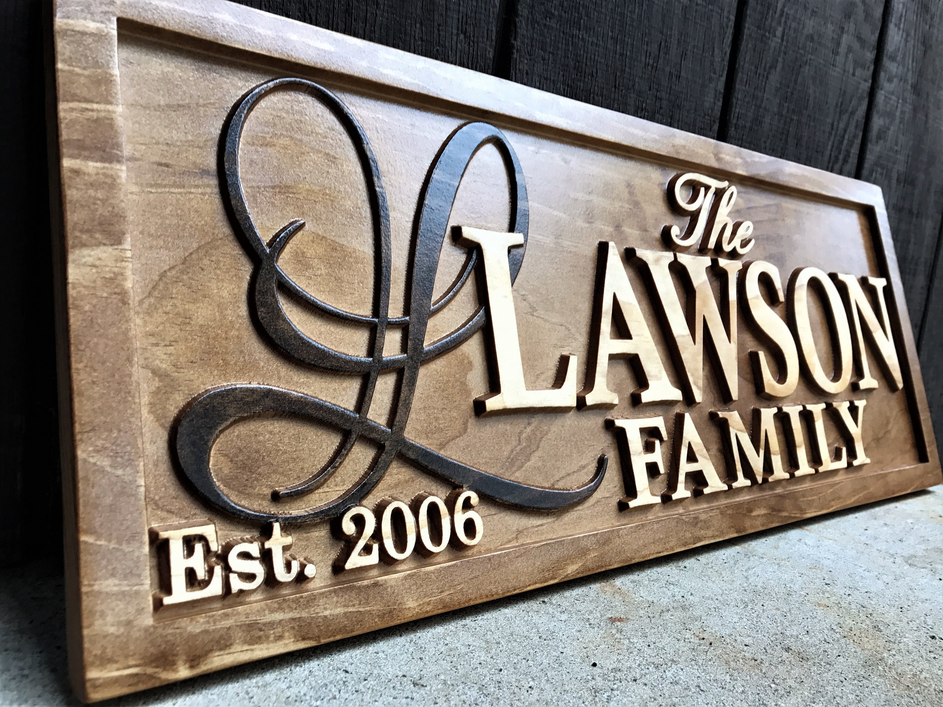 Custom Wooden Sign for Home Sign Family Last Name Sign Wood Wall Art ...