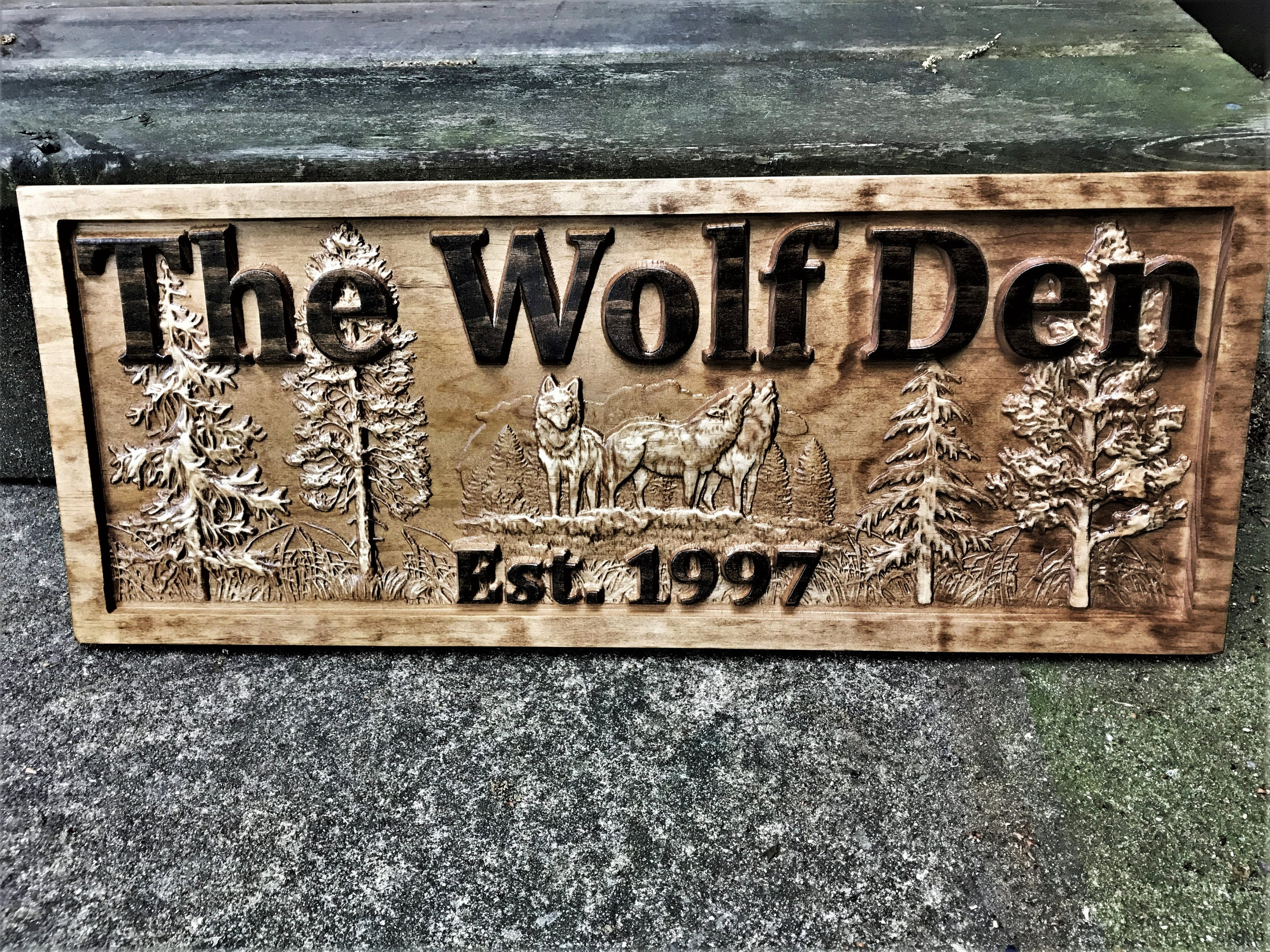 Custom Wolf Gift Wolf Wall Art Personalized Wood Wolves - Etsy