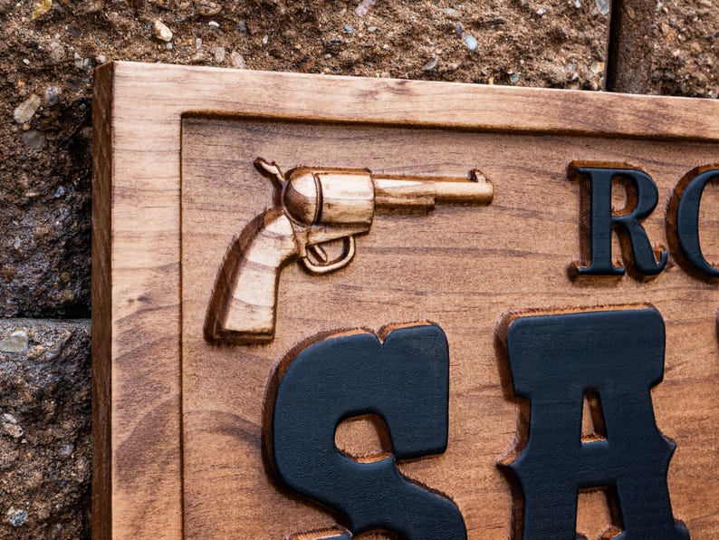 Personalized Saloon Bar Sign for Home Bar Man Cave Decor Rustic Western ...