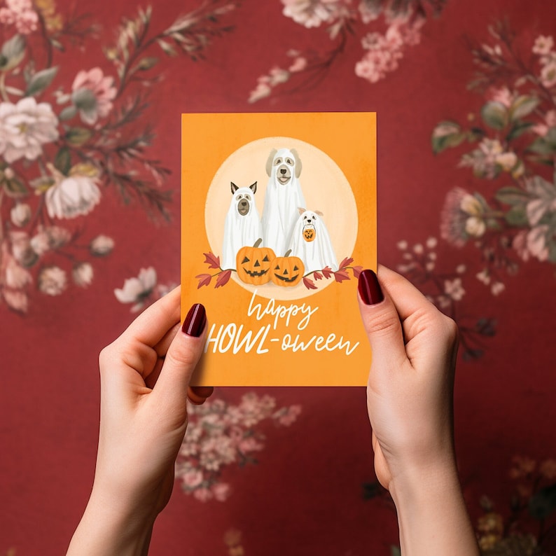 Happy Howl-oween! Halloween Card - Etsy