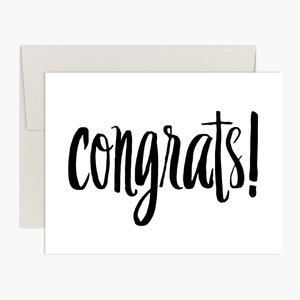 Congrats! Black & White Congratulations Card - by Palmer Street Press ...