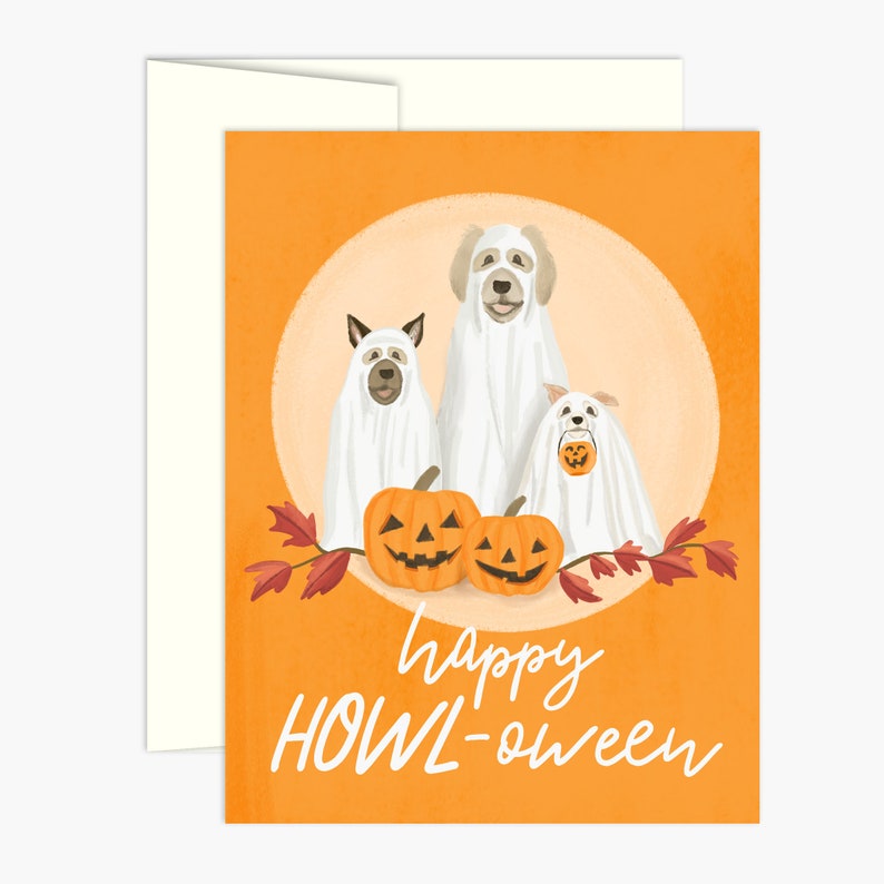 Happy Howl-oween! Halloween Card - Etsy