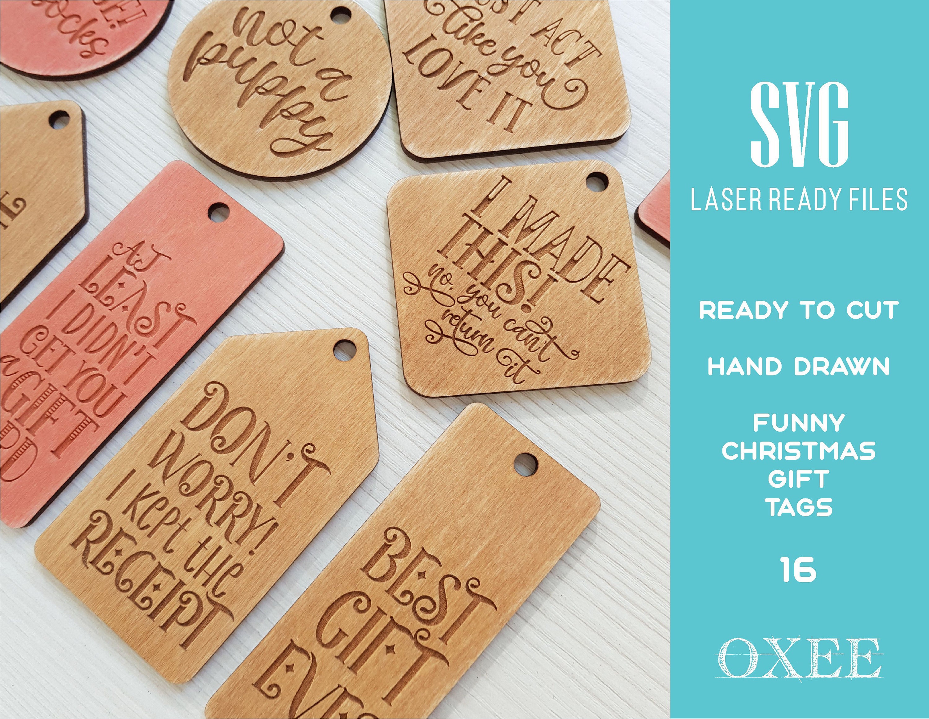 Funny Gift Tags SVG Bundle by Oxee Funny Christmas Gift Tags - Etsy