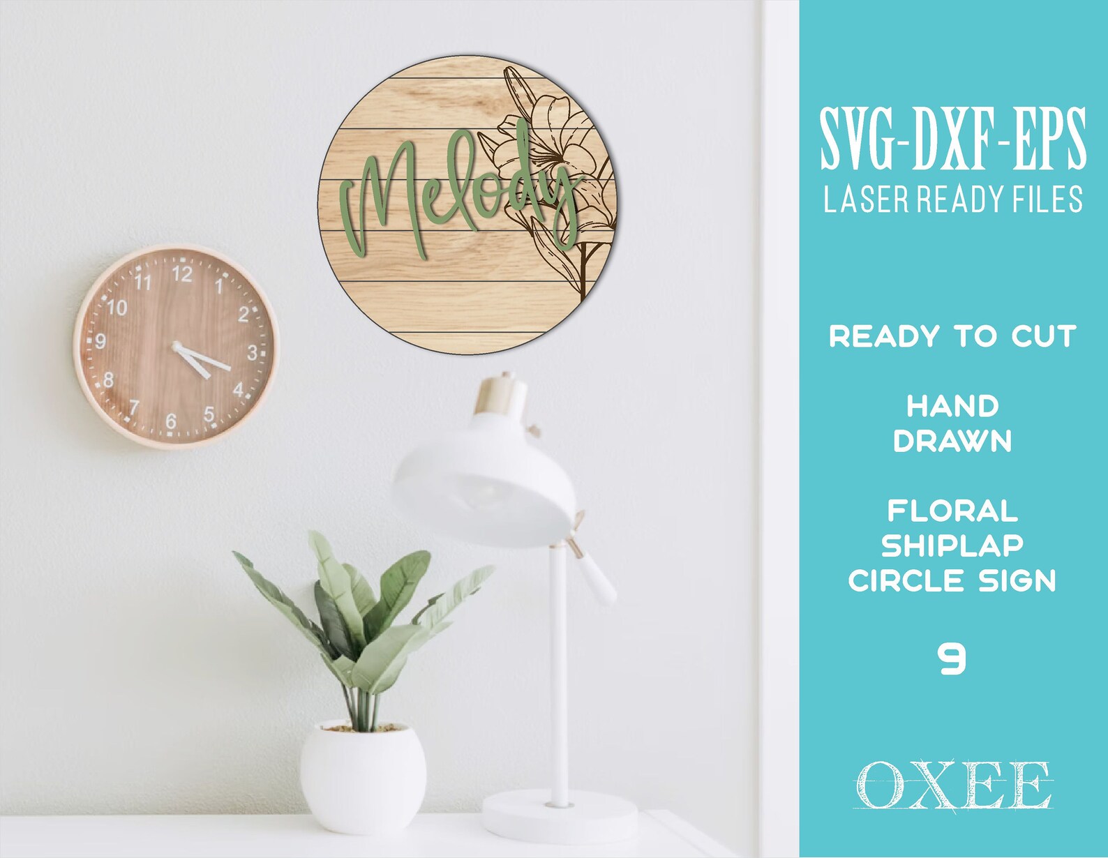 Floral Shiplap Circle Sign SVG Bundle by Oxee Wooden Wall - Etsy