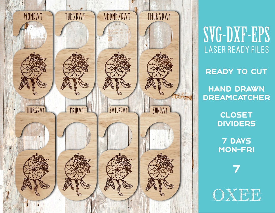 Boho Closet Dividers SVG Bundle by Oxee, Dream Catcher Kids Closet Svg ...