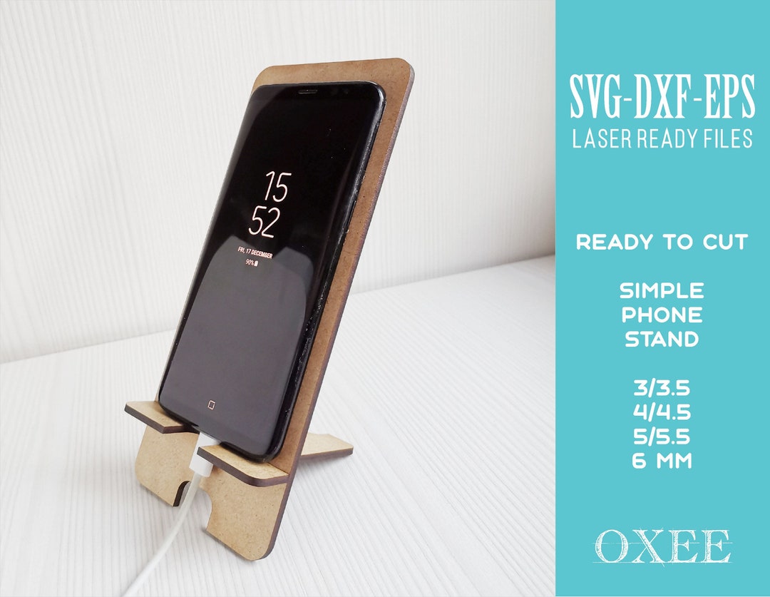 Phone Stand Cut File by Oxee, Simple Sell Phone Stand, Cnc Smartphone ...