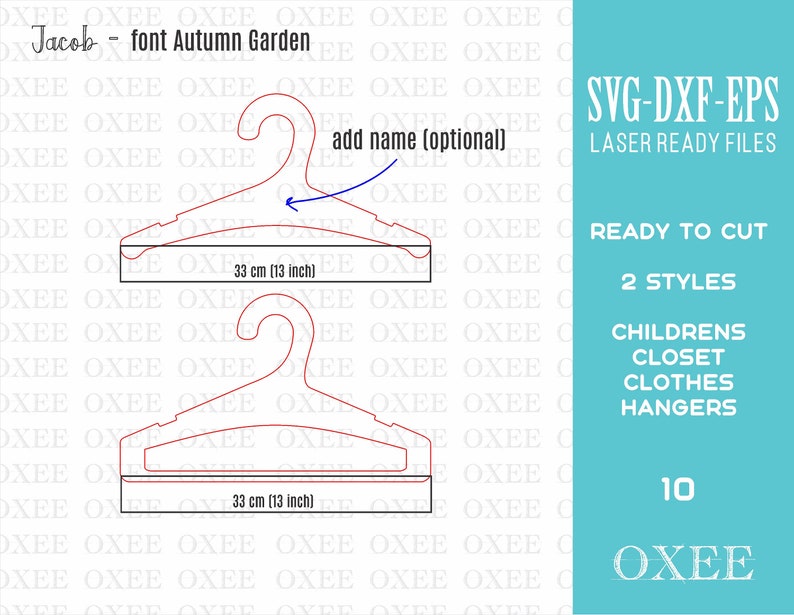 Kids Clothes Hangers SVG Bundle, Laser Cut File - Etsy