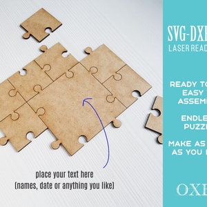 Endless Puzzle Cut File, Laser Cut Puzzle by Oxee, Digital Cut File ...