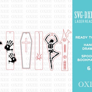 Spooky Bookmark SVG Bundle by Oxee, Bookworm Gift, Laser Cut Halloween ...