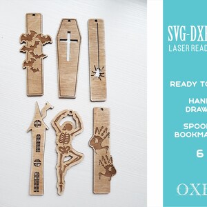 Spooky Bookmark SVG Bundle by Oxee, Bookworm Gift, Laser Cut Halloween ...