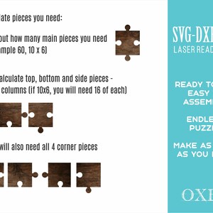 Endless Puzzle Cut File, Laser Cut Puzzle by Oxee, Digital Cut File ...