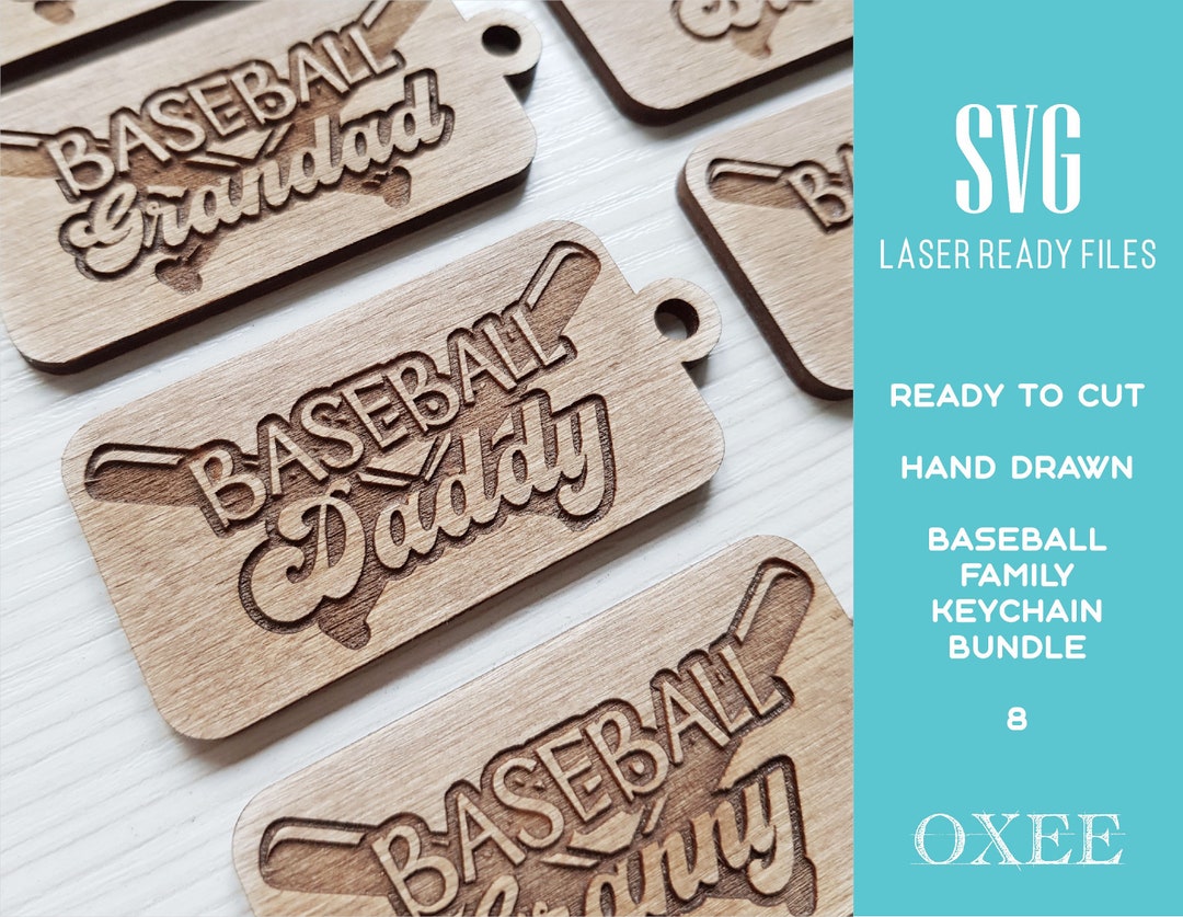 Baseball Family Keychain SVG Bundle by Oxee, Keychain SVG, Baseball ...