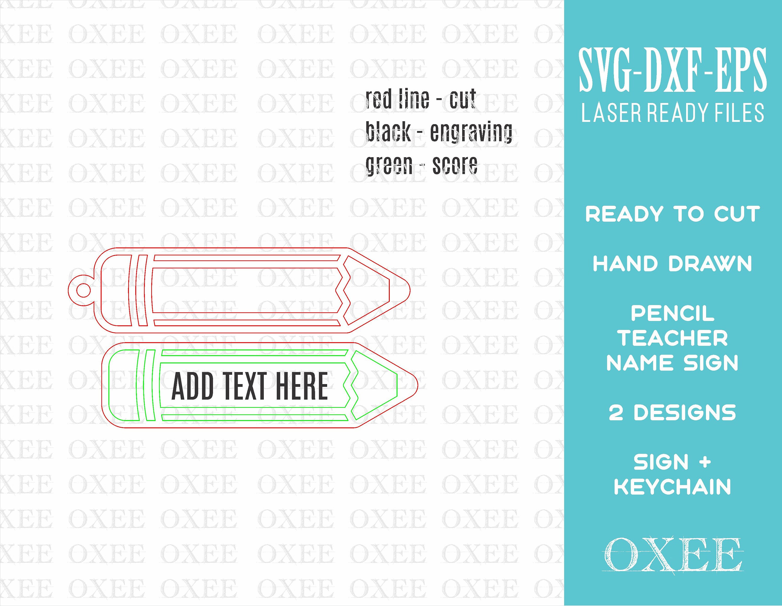 Teacher Pencil Name Sign and Pencil Keychain by Oxee Teacher - Etsy