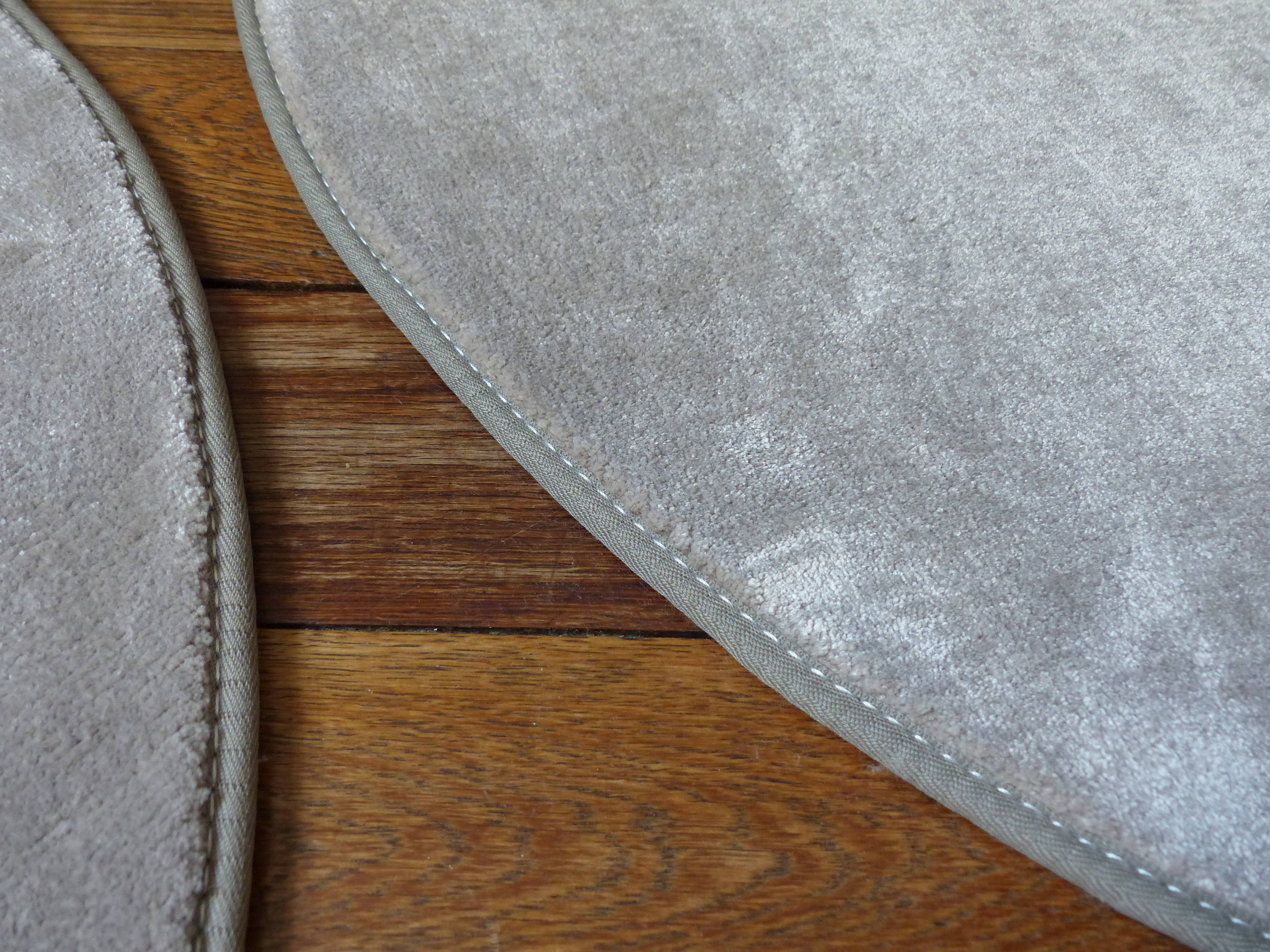 Round Mat Brown Moiré Carpet | Etsy