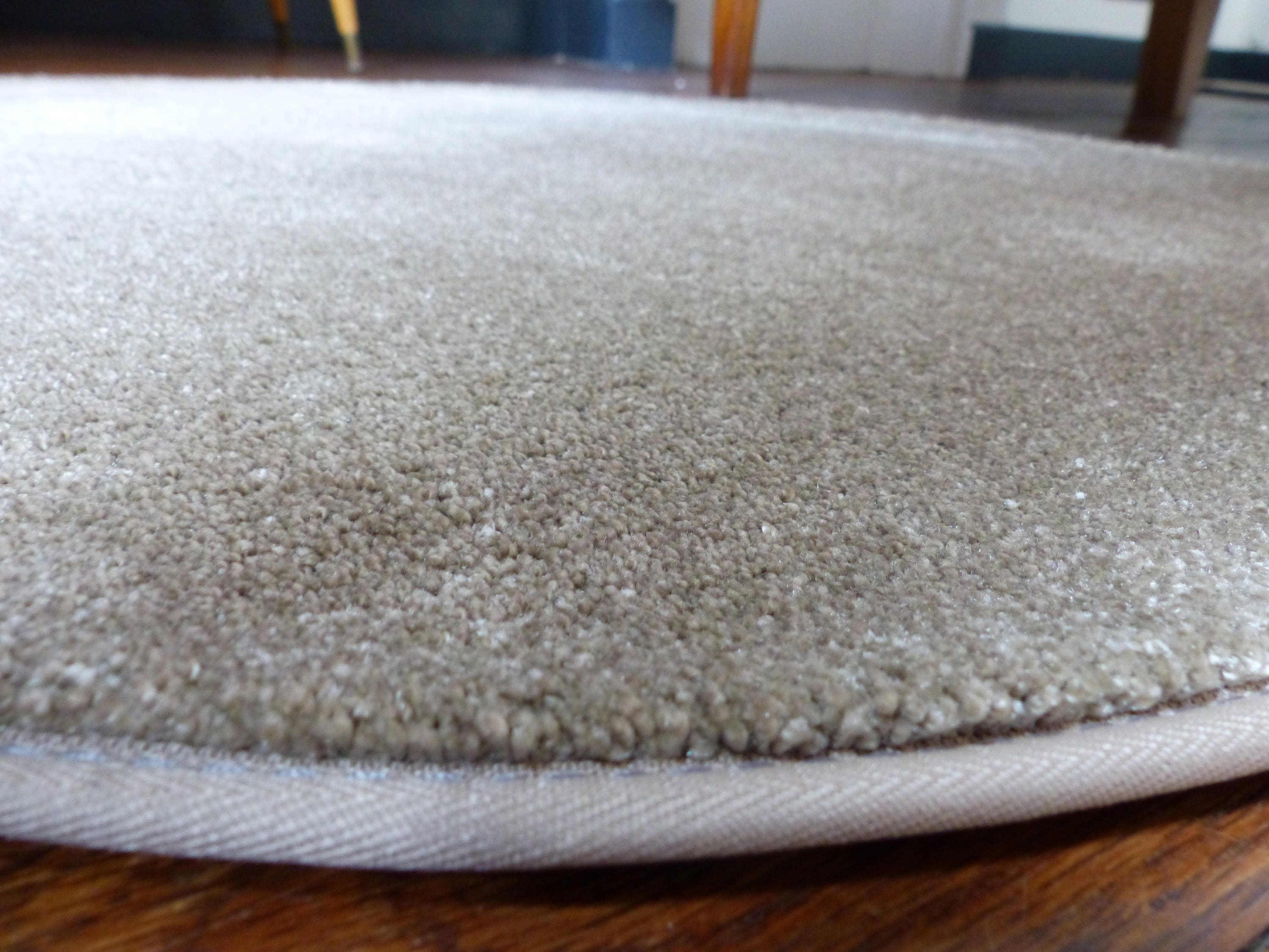 Round Mat Brown Moiré Carpet | Etsy