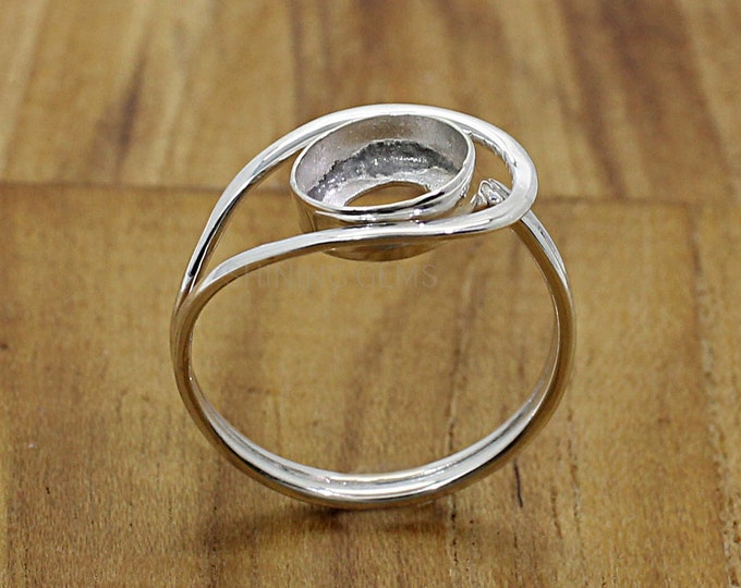 925 Sterling Silver Designer Ring Collet 3 Mm to 25 Mm Round - Etsy