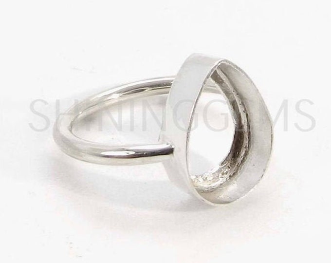 925 Sterling Silver Ring Collet 3 X 3 Mm to 20 X 20 Mm Square - Etsy