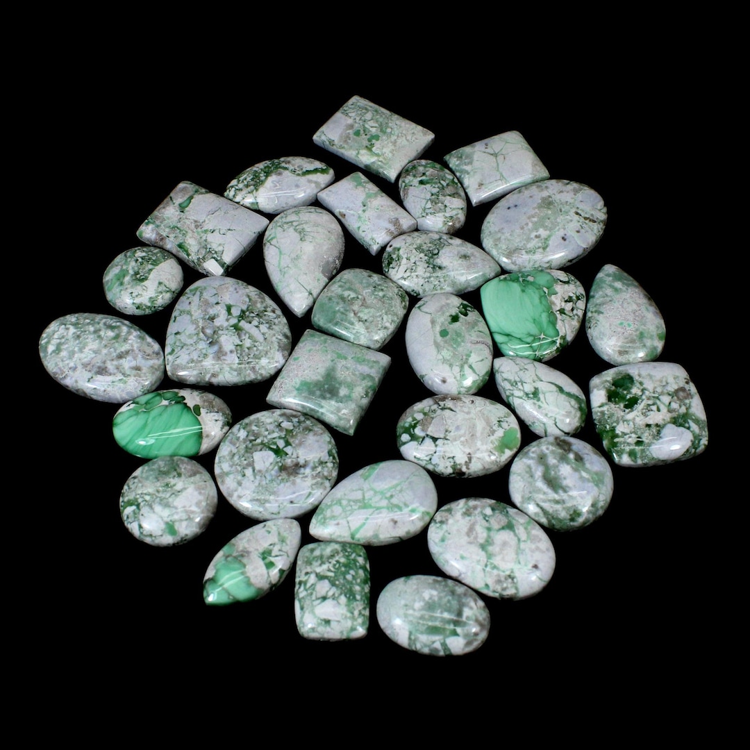 Natural Green Variscite Freeform Cabochon Semi Precious Stone Wholesale ...