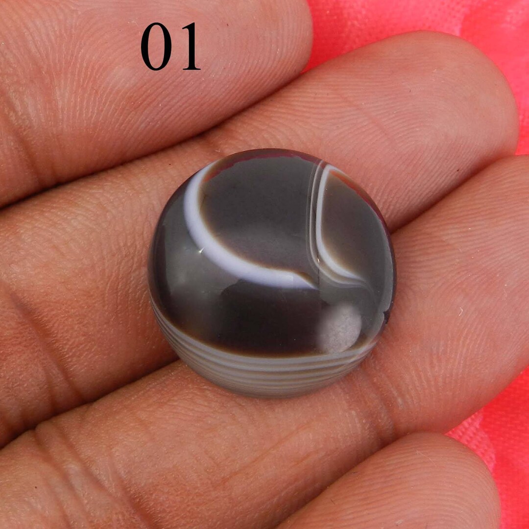 Black Sard Onyx Cabochon: Loose Gemstone for Jewelry Making - Etsy