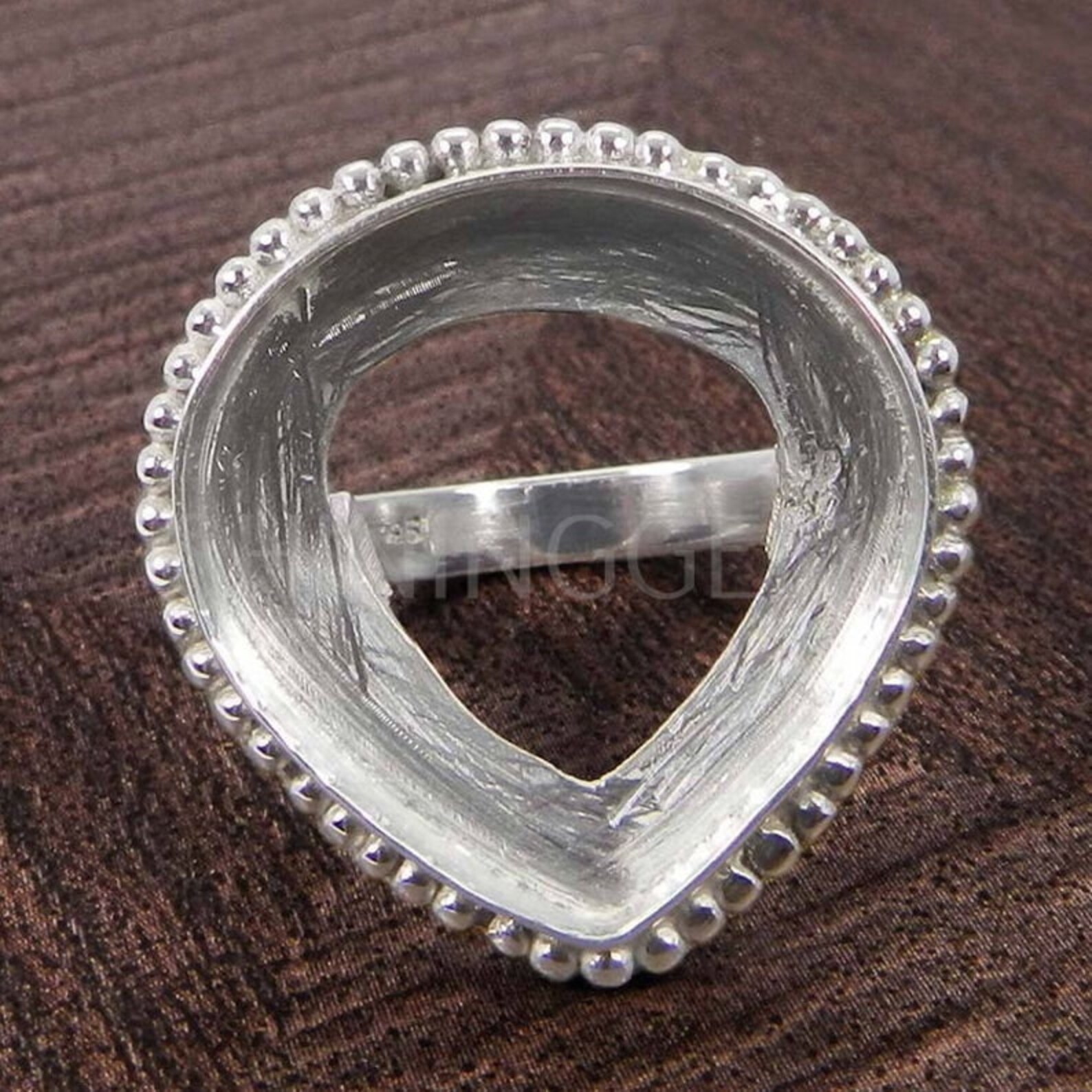 925 Sterling Silver Ring Collet 6 X 4 Mm to 18 X 13 Mm Pear - Etsy