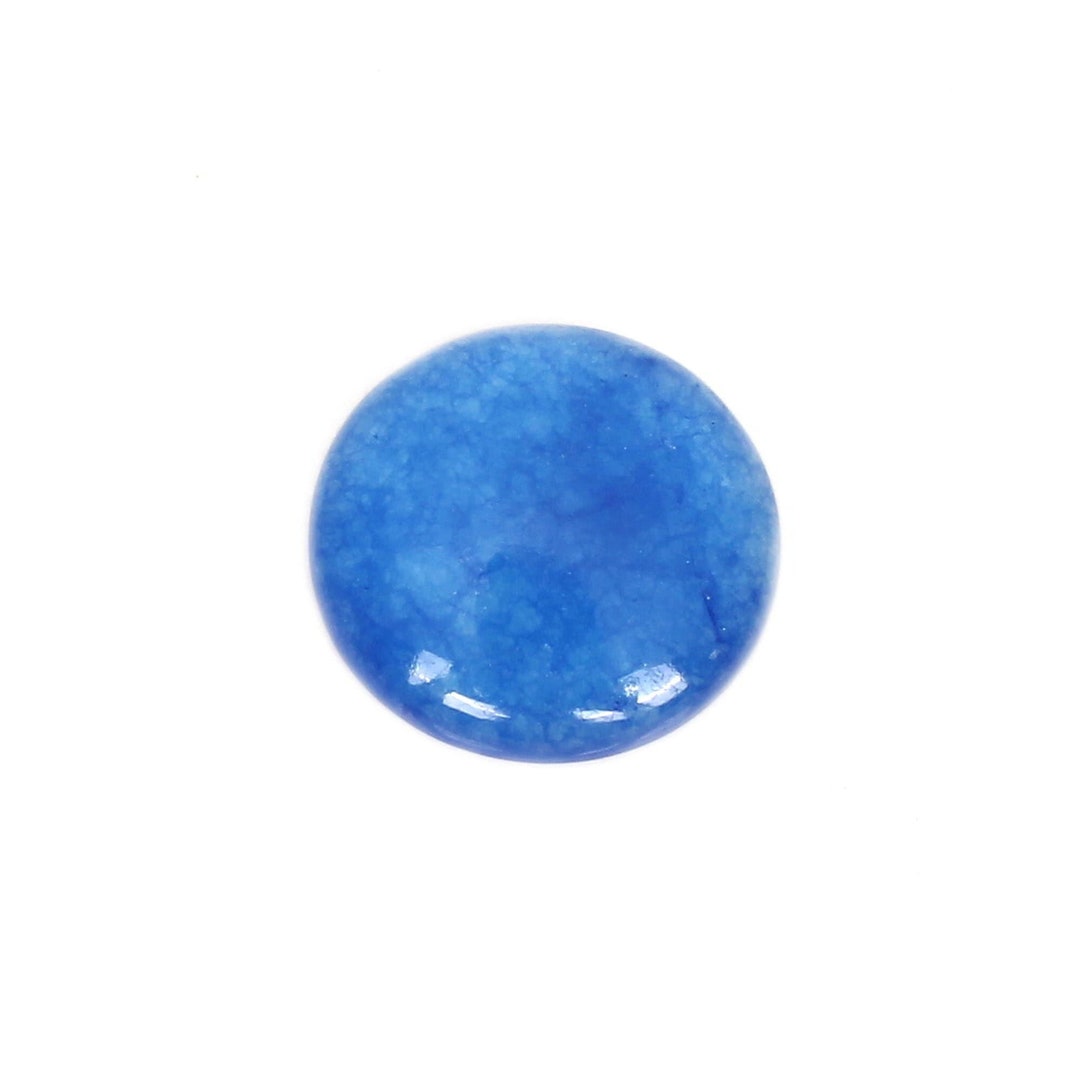 Blue Cabochon Chinese Blue Jade Gemstone | Synthetic 12.05 Cts Jade ...