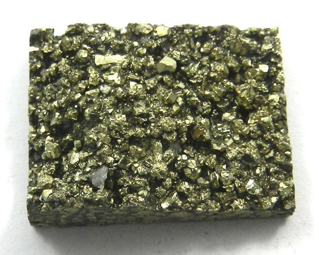 Natural Golden Pyrite Druzy 34 X 26 Mm Fool's Gold Freeform Uneven Rugh ...