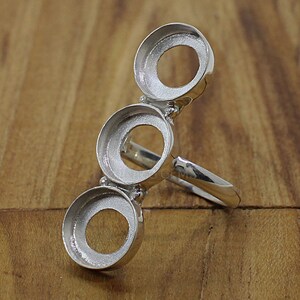 925 Sterling Silver Solid Ring Collet 6 X 6 Mm to 10x 10 Mm - Etsy