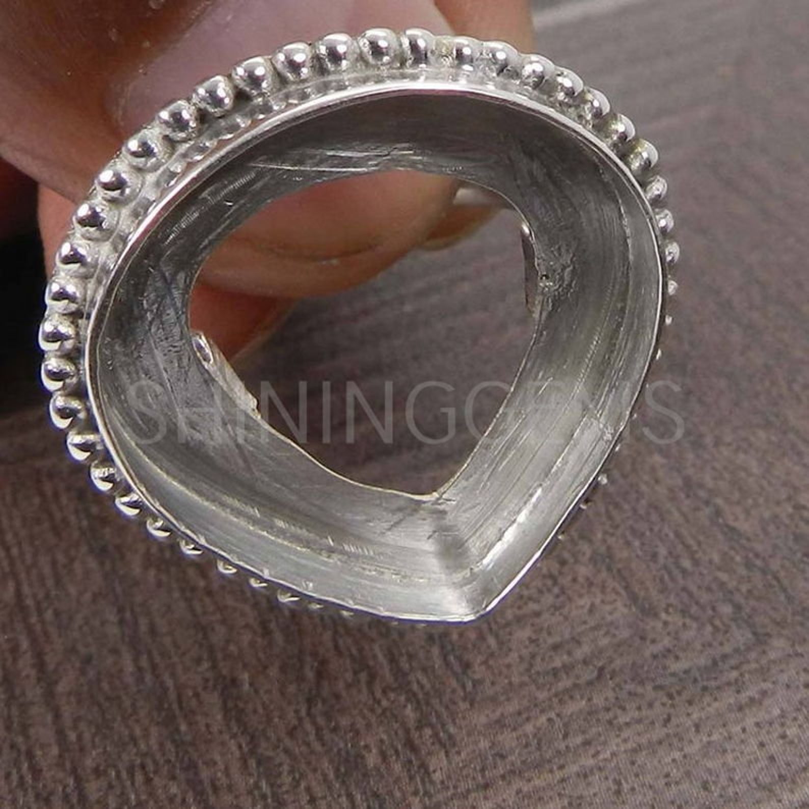 925 Sterling Silver Ring Collet 6 X 4 Mm to 18 X 13 Mm Pear - Etsy