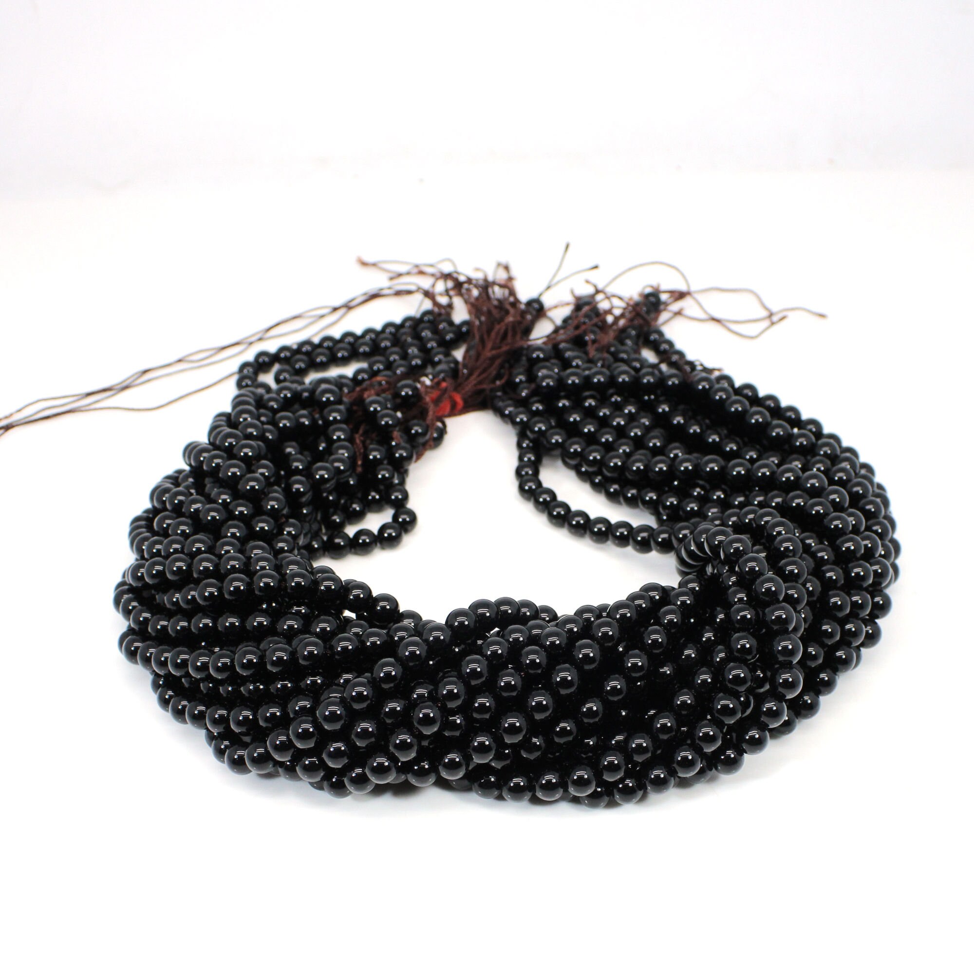 Black Onyx Smooth Round Semi Precious Wholesale 16 Inch | Etsy