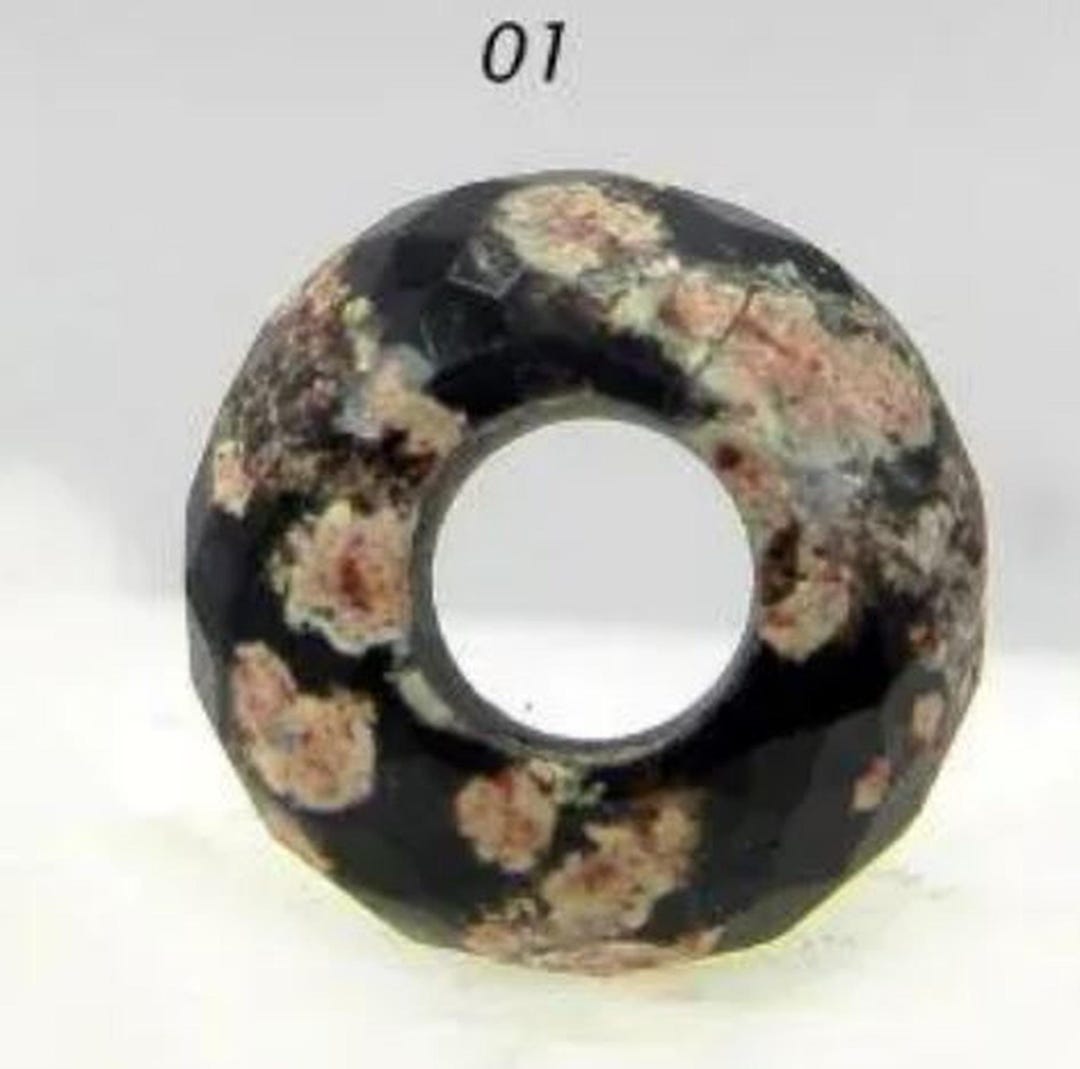 Natural Mexican Fireworks Obsidian 14 X 8 X 5.5 Mm Roundel Faceted Semi ...