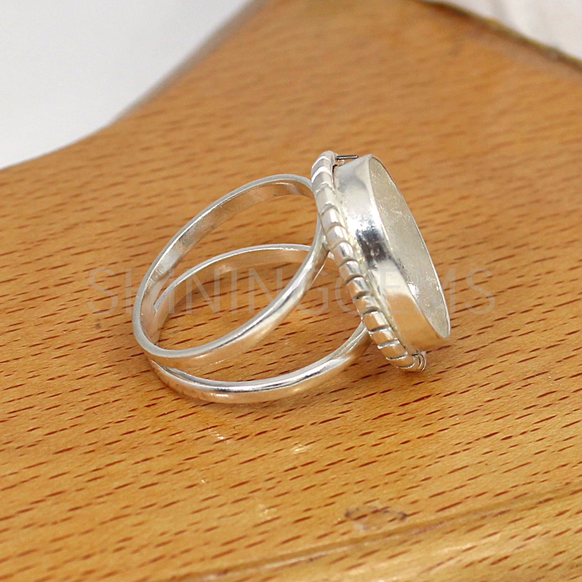 925 Sterling Silver Ring Collet 12 X 16 Mm Oval Gemstone Bezel Cup for ...