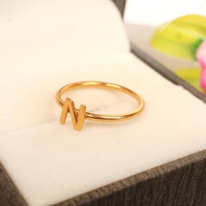 Personalized Letter Ring, 925 Sterling Silver, Gold Plated Ring ...