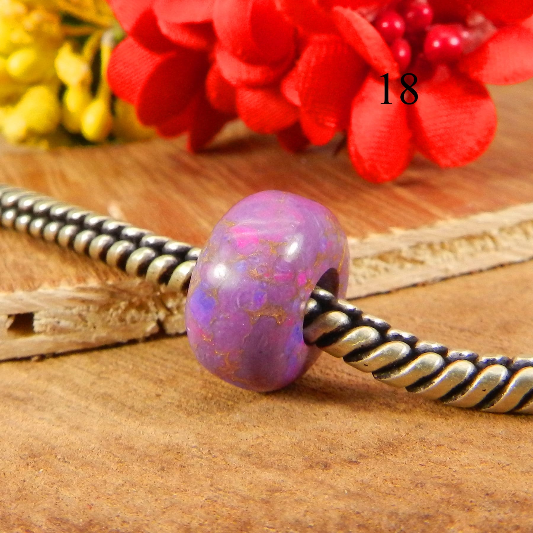 Purple Mohave Turquoise Rondelle Smooth 14 X 8 Mm With 5 Mm - Etsy Canada