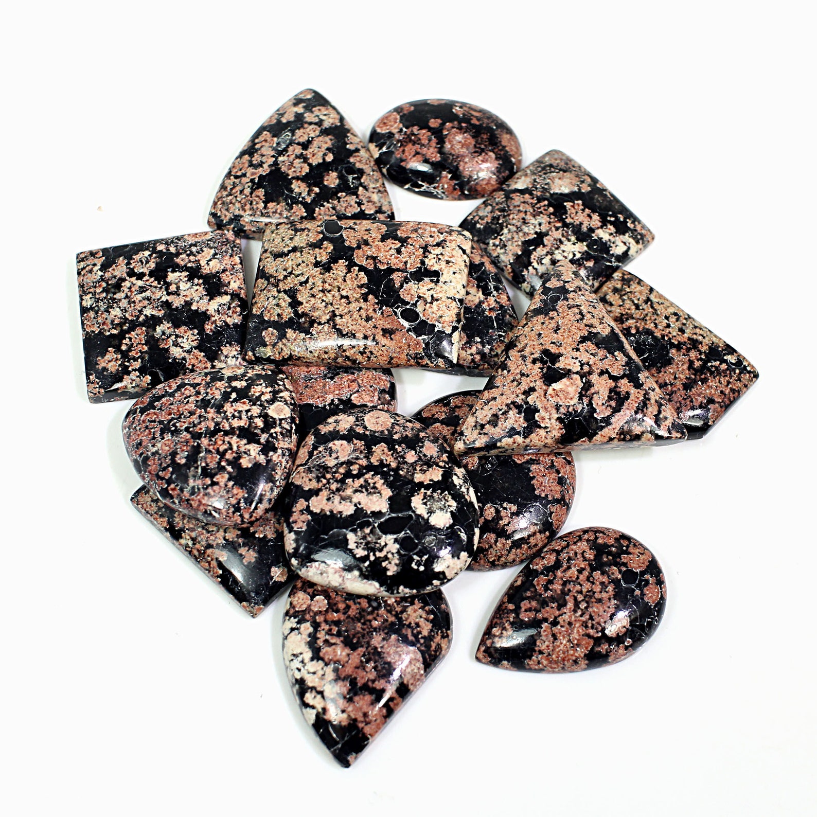 Natural Fireworks Obsidian Freeform Cabochon Semi Precious - Etsy