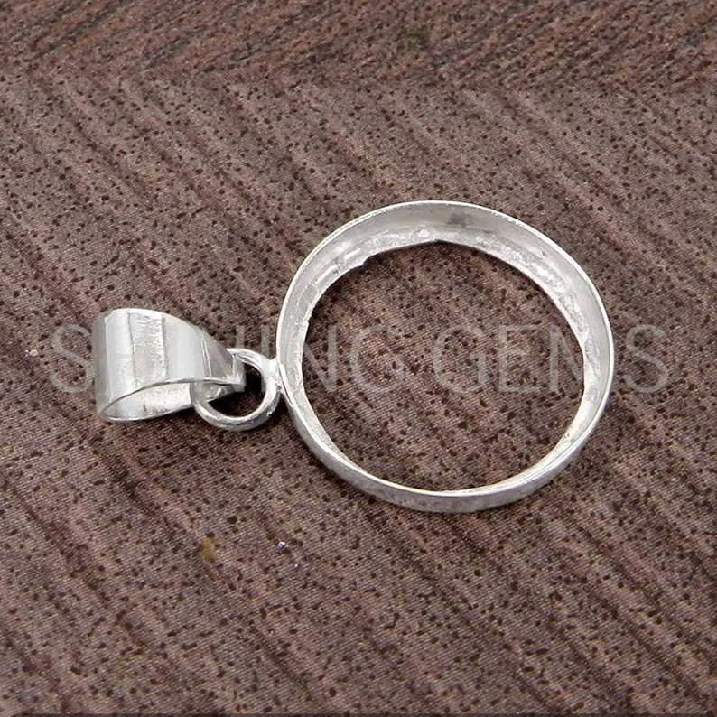 925 Sterling Silver Pendant Collet 3 Mm to 40 Mm Round Rosecut | Etsy