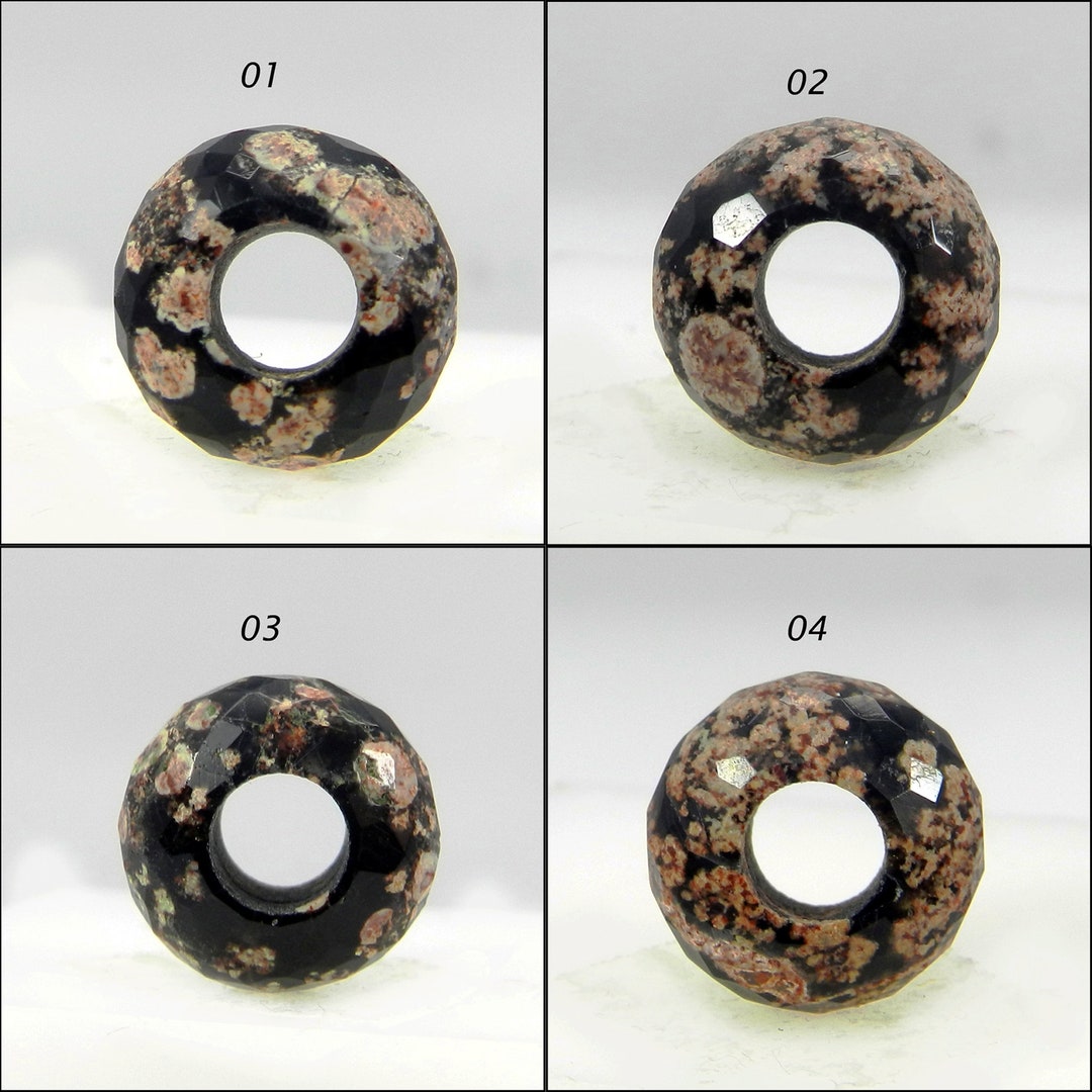 Natural Mexican Fireworks Obsidian 14 X 8 X 5.5 Mm Roundel - Etsy