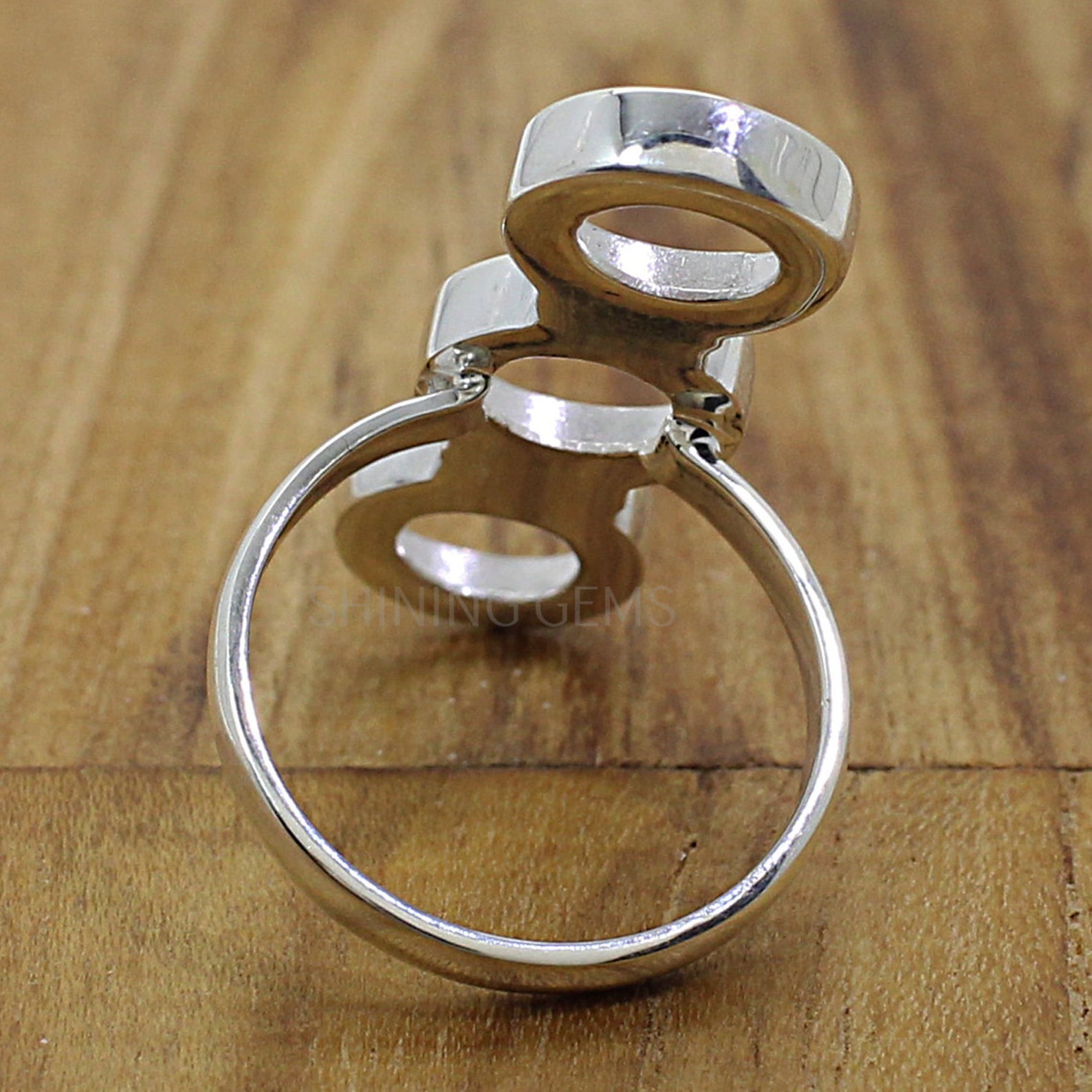 925 Sterling Solid Silver Ring Collet 10 Mm Round Three - Etsy