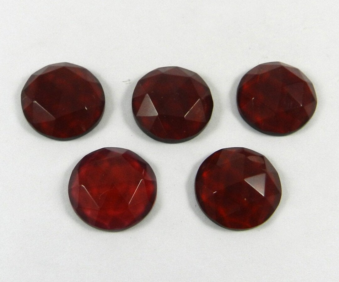 Garnet Hydrothermal Quartz 18 Mm Round Rose Cut Gemstone Faceted ...