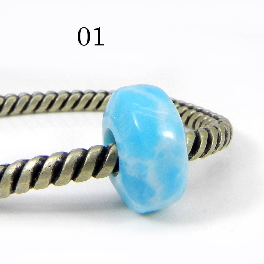 Chinese Larimar Rondelle Smooth 14 X 8 X 5 Mm Loose Gemstone Universal ...