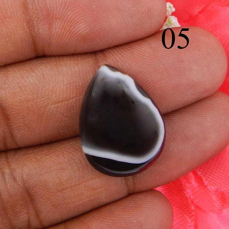 Black Sard Onyx Cabochon: Loose Gemstone for Jewelry Making - Etsy