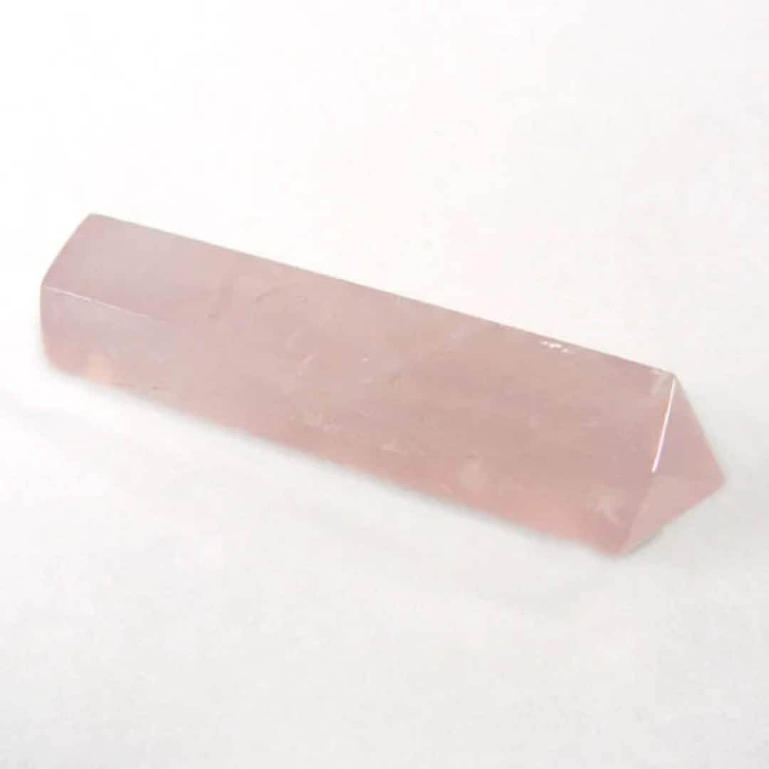Rose Quartz Pencil Point: Faceted Gemstone for Jewelry Making (60x15mm ...