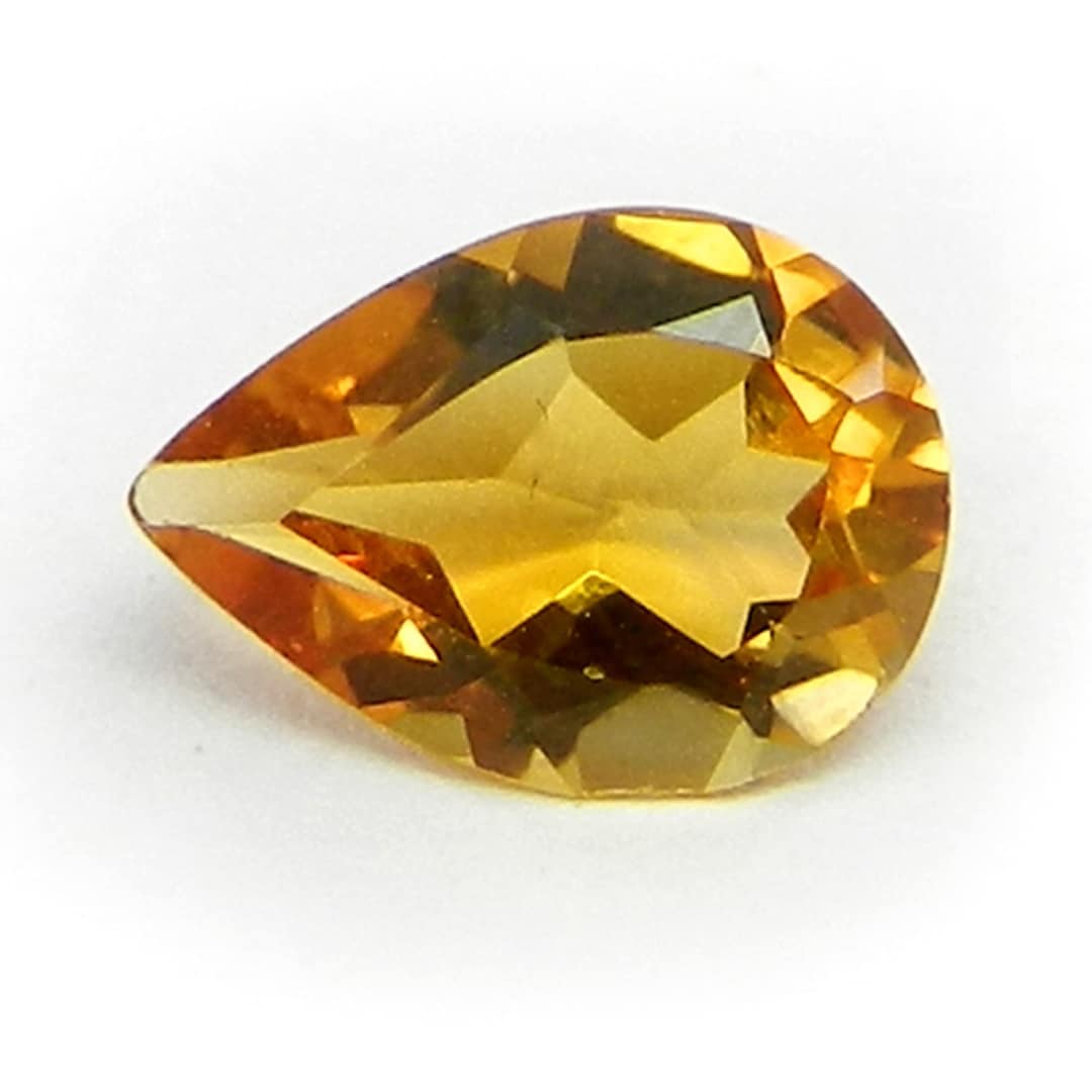 November Birthstone Natural Madeira Citrine 8.2 X 5.8 Mm Pear - Etsy