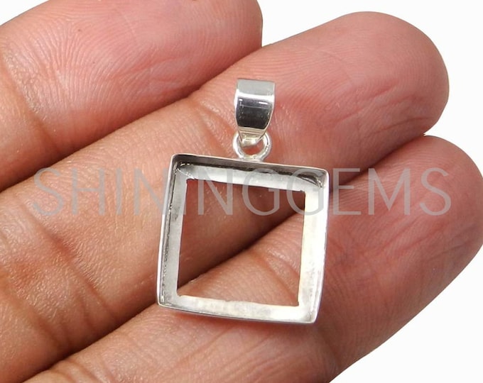 925 Sterling Silver Pendant Collet 6 X 4 Mm to 32 X 23 Mm Oval | Etsy