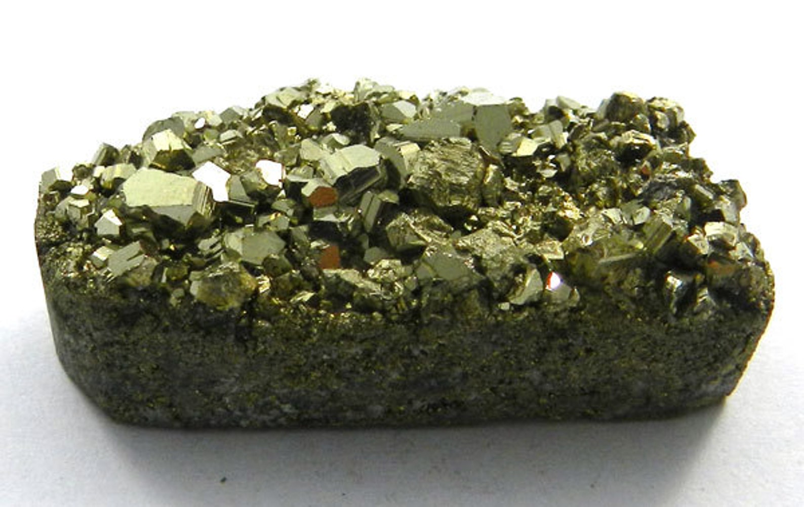 Natural Golden Pyrite Druzy 40 X 20 Mm Fool's Gold Pyrite | Etsy