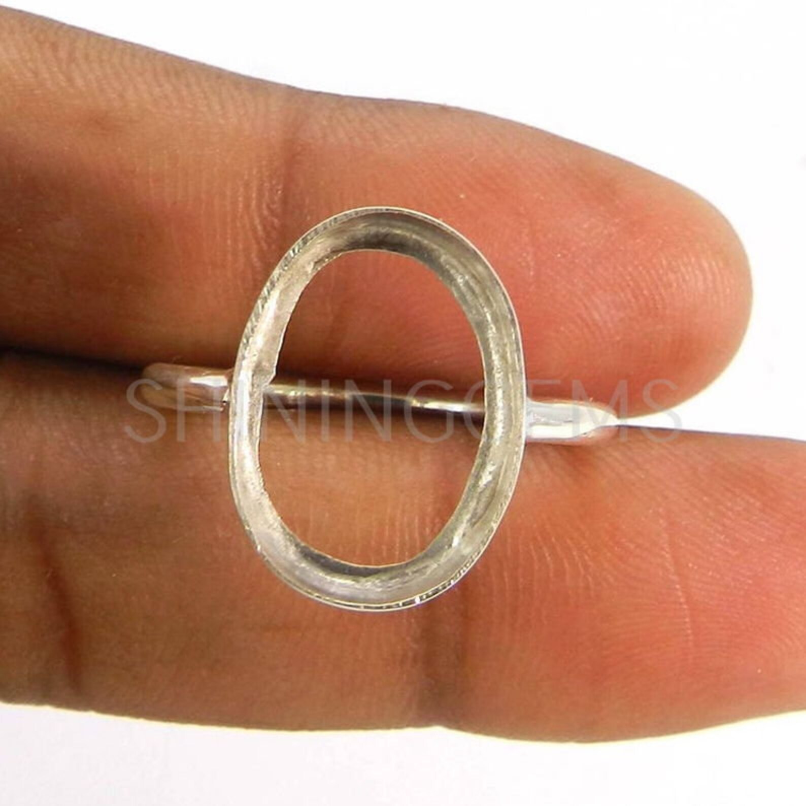 925 Sterling Silver Ring Collet 6 X 4 Mm to 18 X 13 Mm Oval Gemstone ...