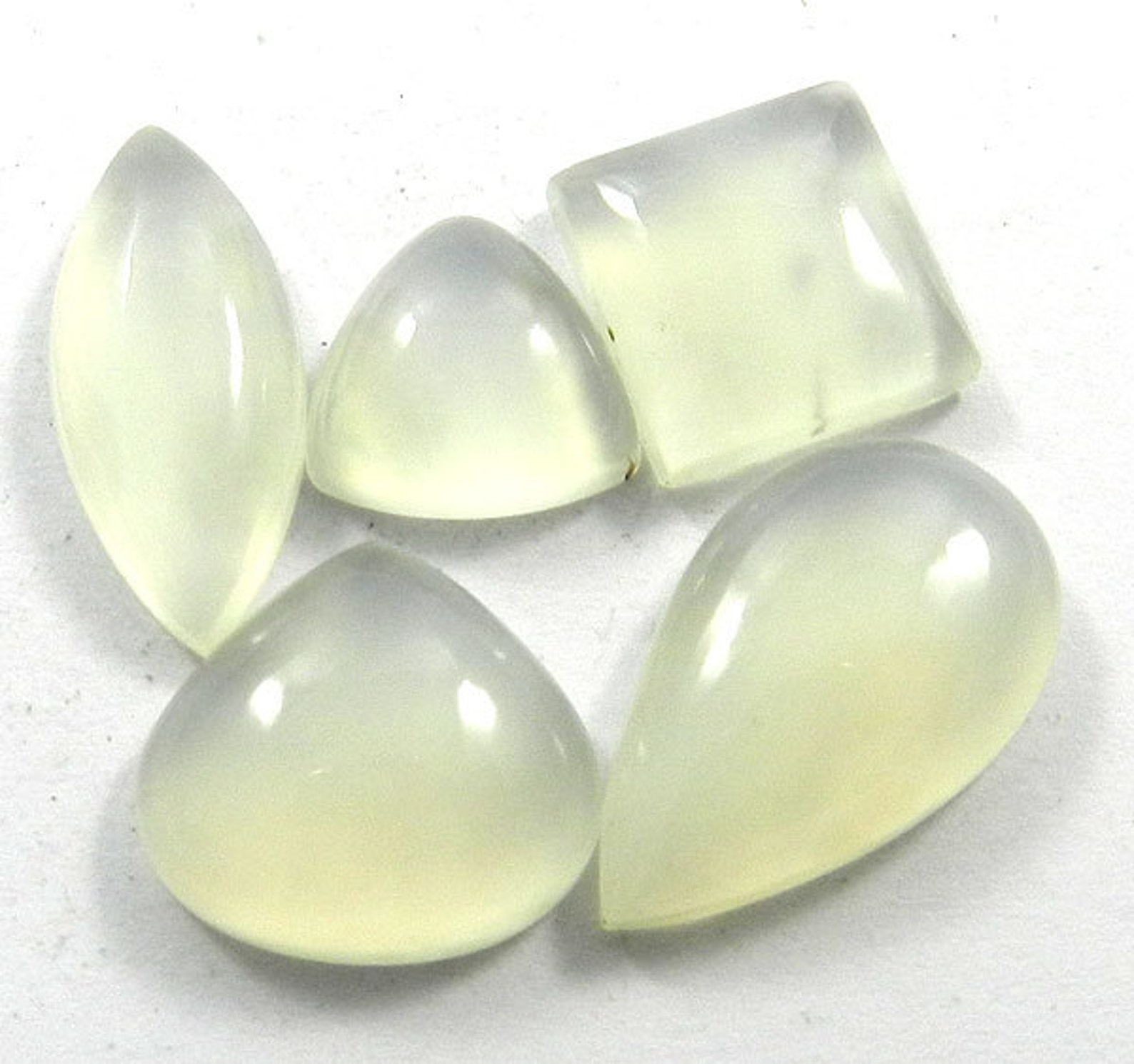 White Chalcedony Cabochon Lot: Freeform Gemstones for Jewelry Making - Etsy