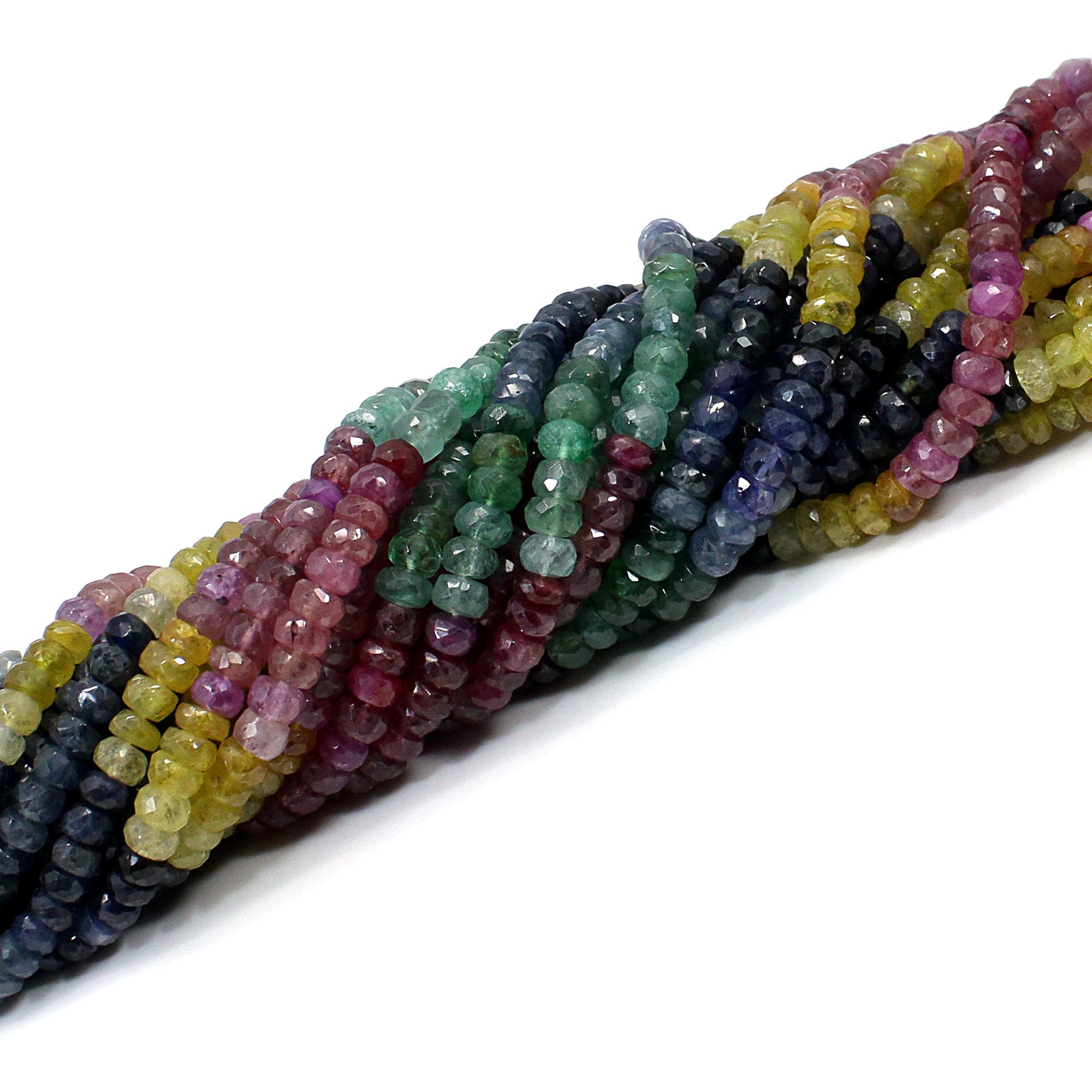 Natural Multi Sapphire 15 Inch Beads Strands Semi Precious | Etsy