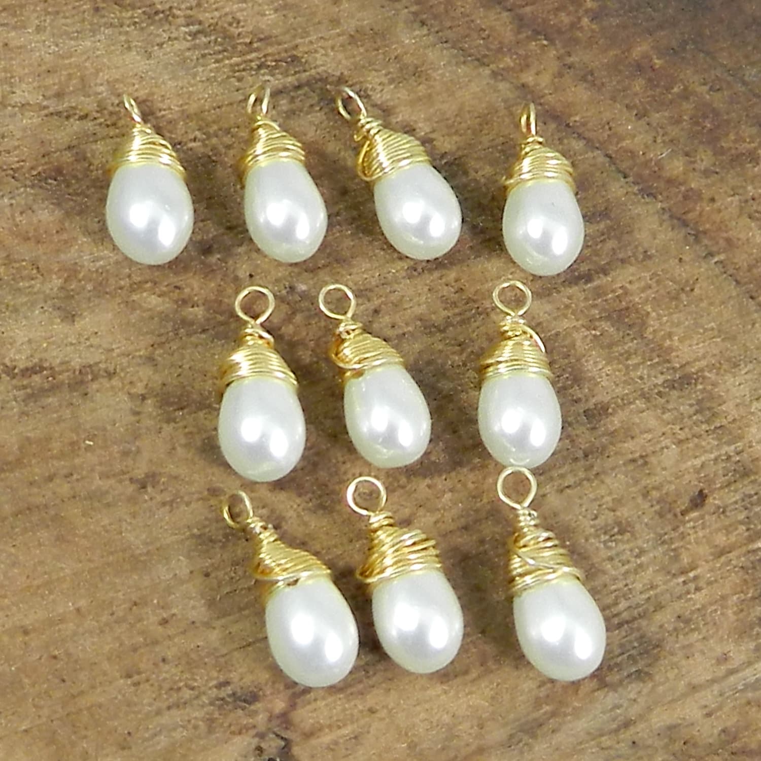 June Birthstone Natural White Pearl 13 X 5 Mm 925 Sterling Silver Gold ...